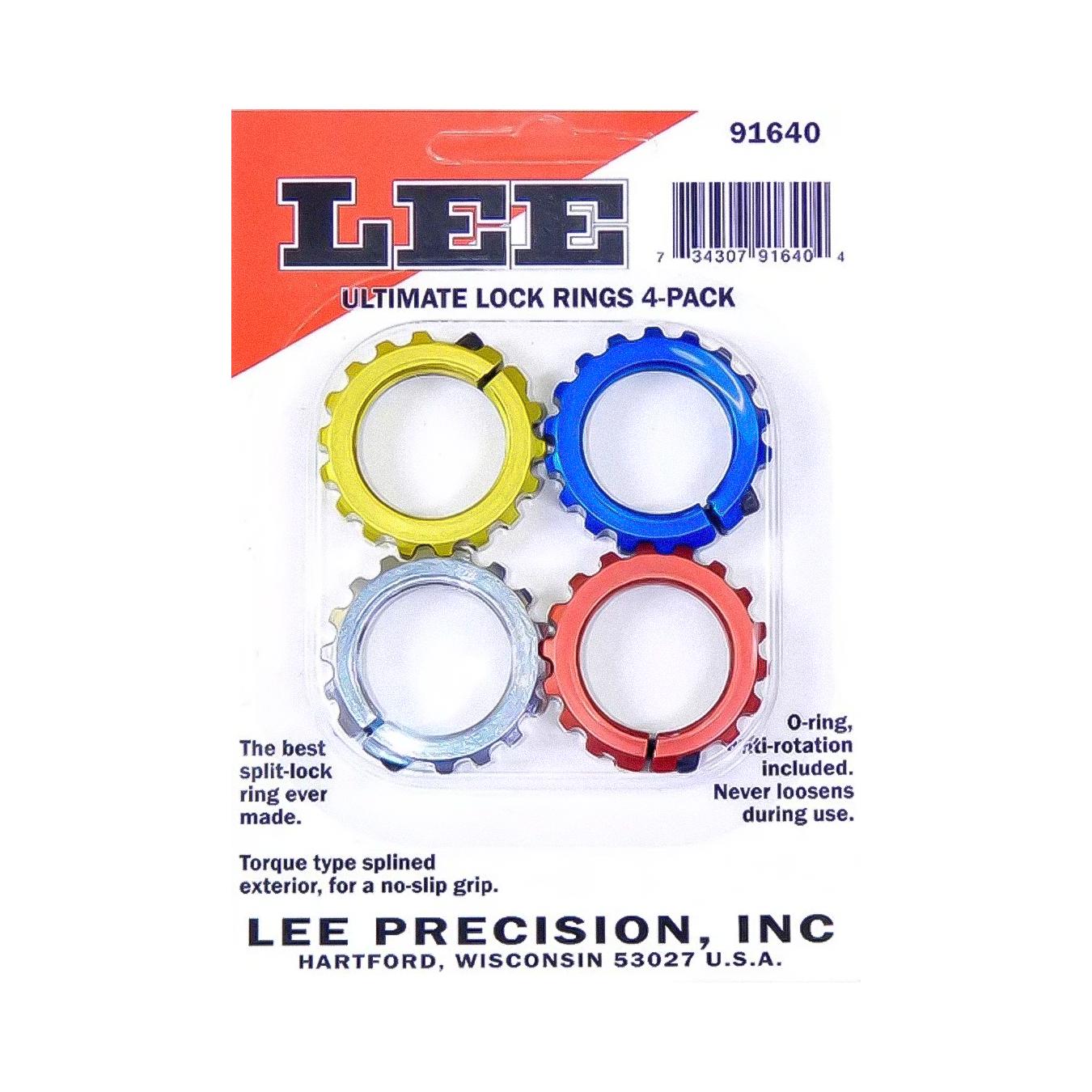 Anel de fixação para dies - 4 Unidades - Lee Precision - Ultimate Lock ...